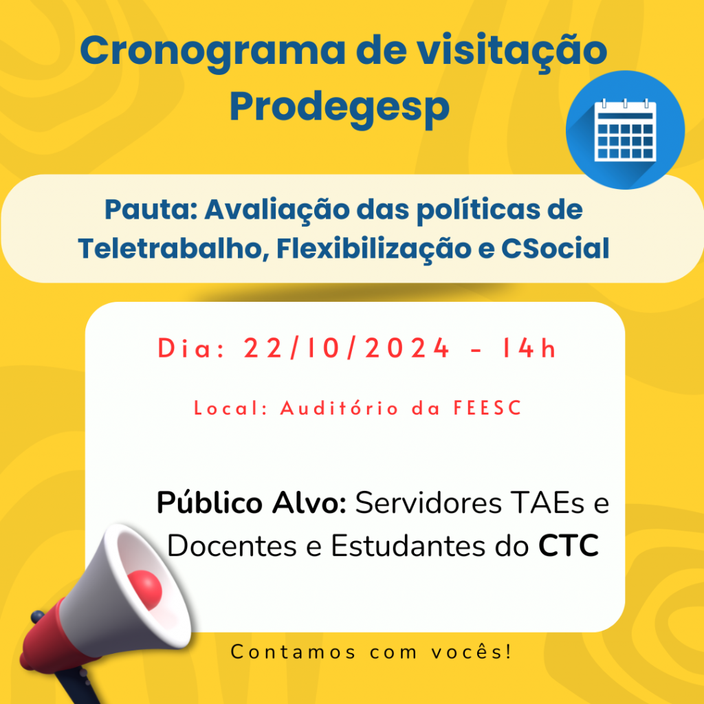 Pró-Reitoria de Desenvolvimento e Gestão de Pessoas – PRODEGESP